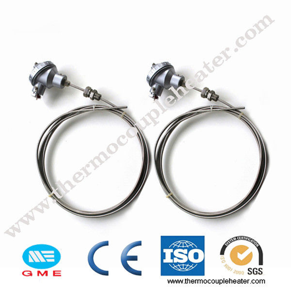 Armoured K Type Thermocouple RTD With SS Sheath And Mineral Insulated Cable Armoured K Type Thermocouple RTD With SS Sheath And Mineral Insulated Cable