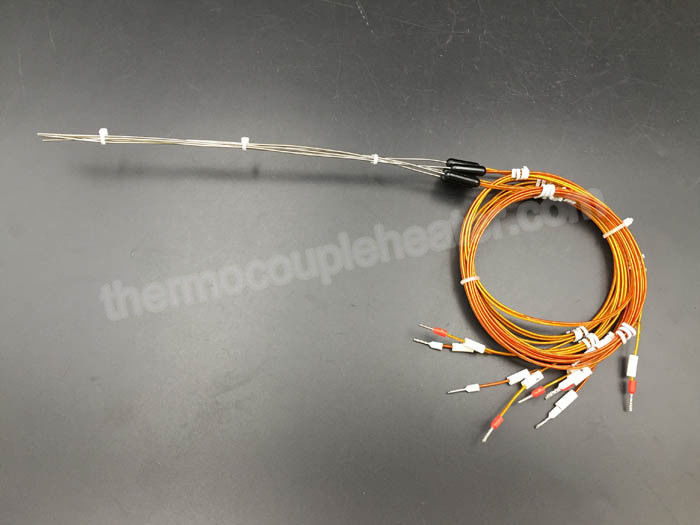 Hot Runner System Type J Thermocouple Probe With Plastic Molded Transition