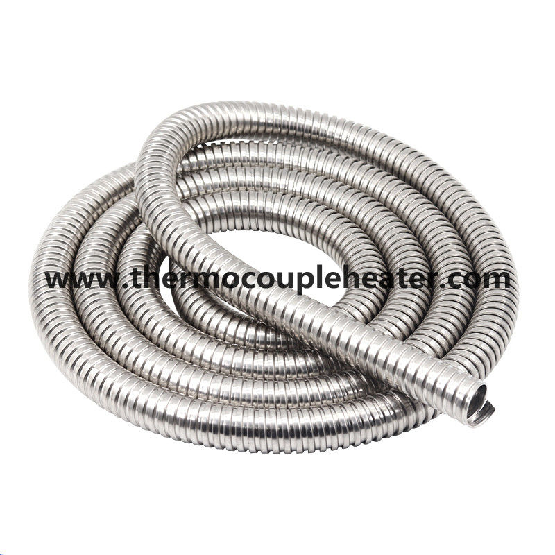 SUS304 / 321 / 316L Threaded Corrugated Hose Pipe Sleeve For Cable ...
